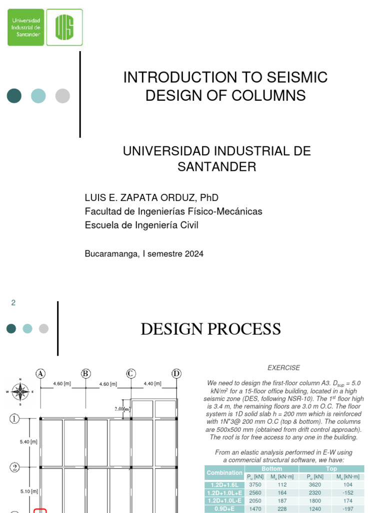 Clase EE Seismic Columns 2024 Abril-27 - Guia | Download Free PDF | Mechanics | Solid Mechanics