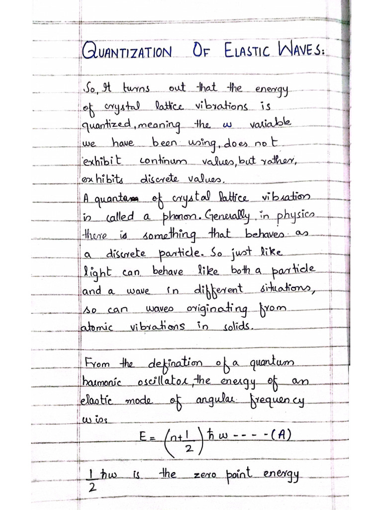Quantization of Elastic Wave | PDF