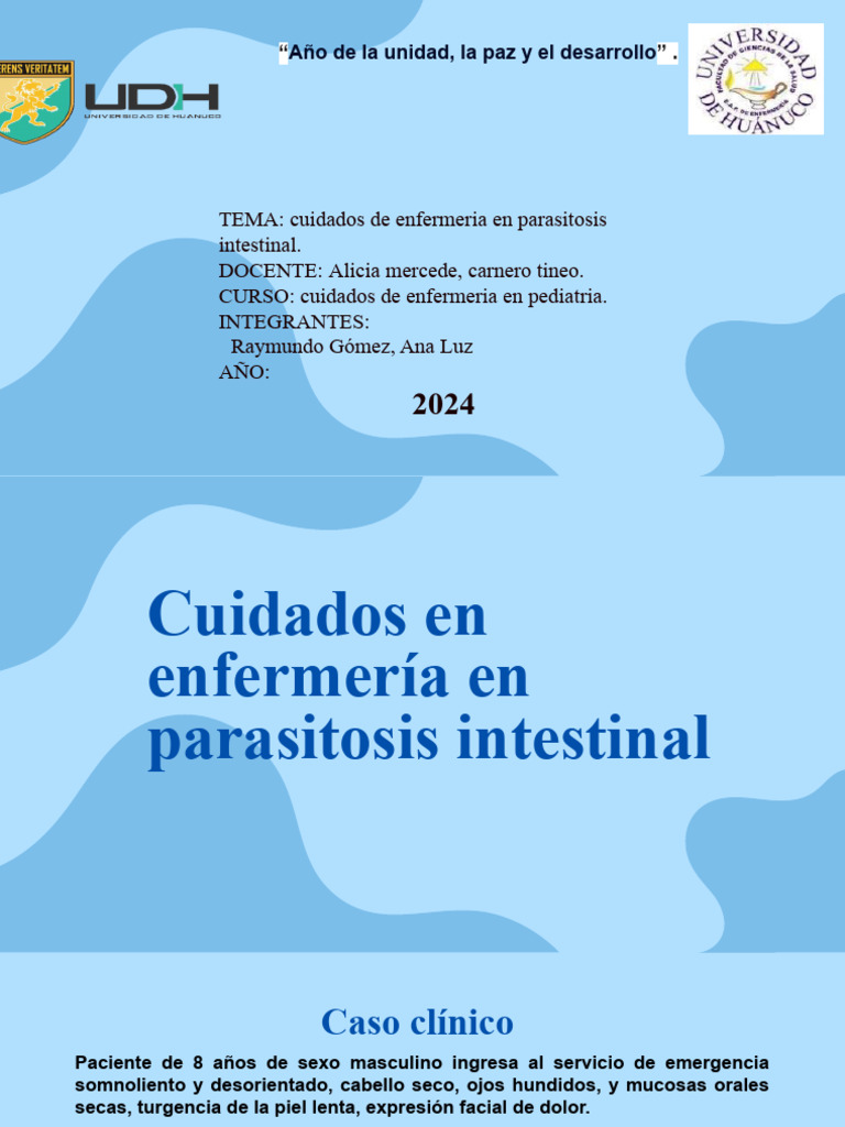 Parasitosis Expo | PDF | Diarrea | Medicina CLINICA