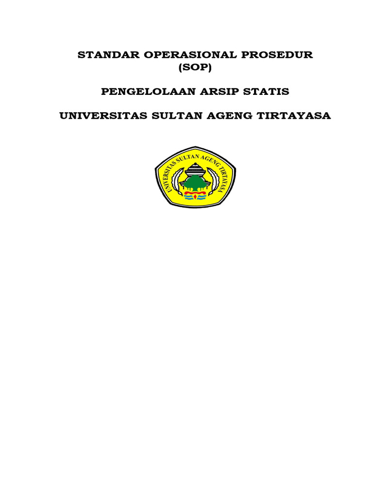 SOP Pengelolaan Arsip Statis | PDF