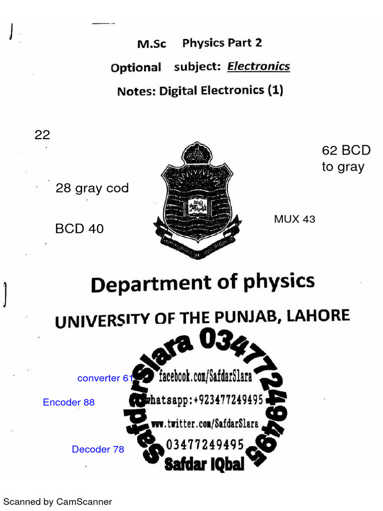 Digital Electronics Handwritten Notes | PDF
