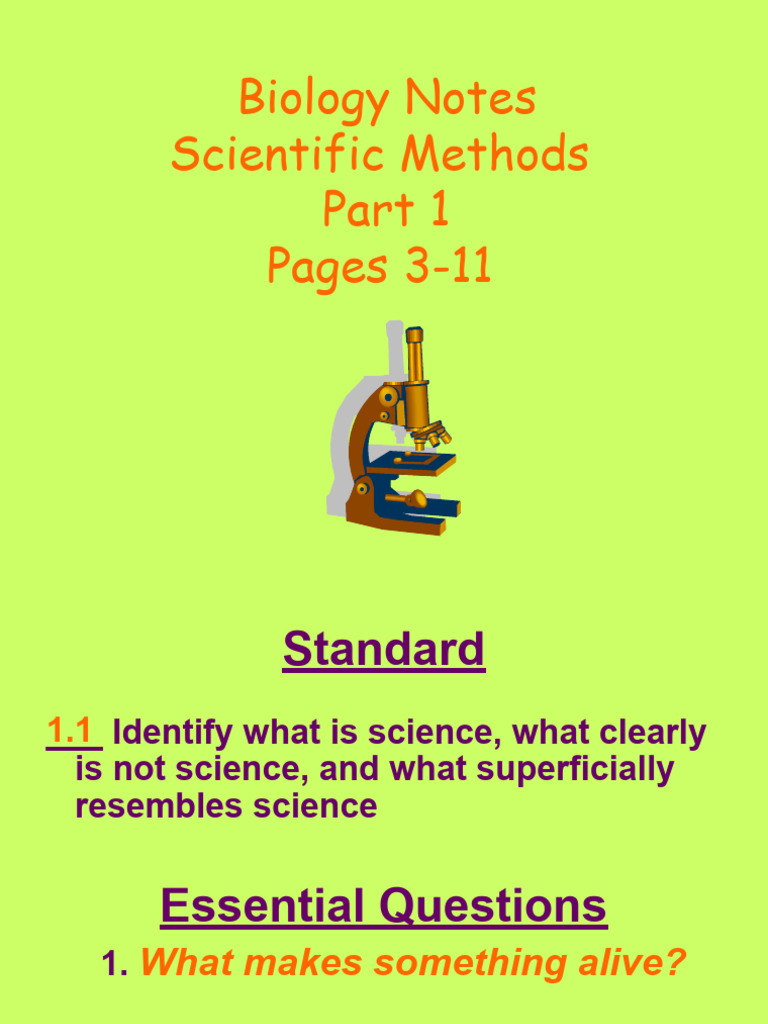 Bionotes Unit 1.1 | PDF | Life | Cell (Biology)
