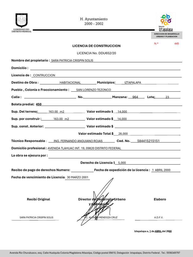 Licencia de Construccion | PDF