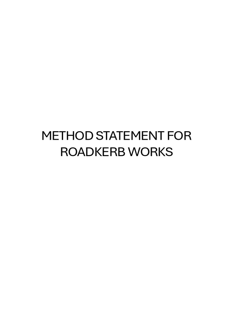 Mos - Roadkerb | PDF | Concrete | Road