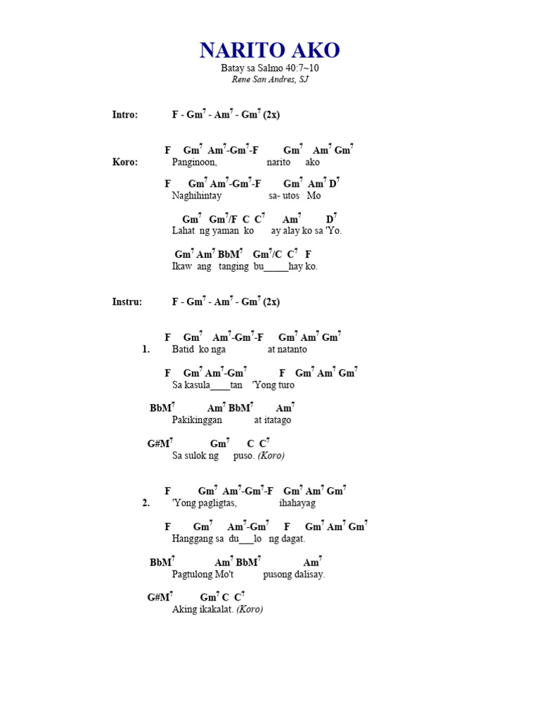 Narito Ako | PDF