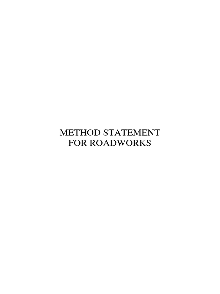 MOS -ROADWORKS | PDF | Concrete | Road