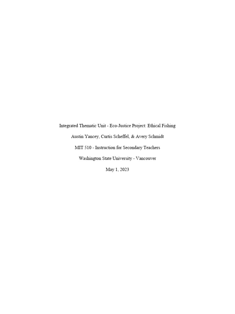 MIT 510 - Integrated Thematic Unit - Austin, Avery, Curt | PDF | Statistics | Differentiated ...