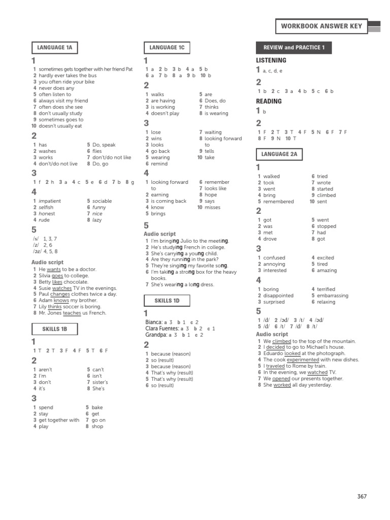 Personal Best (B1)-Workbook Answer | PDF