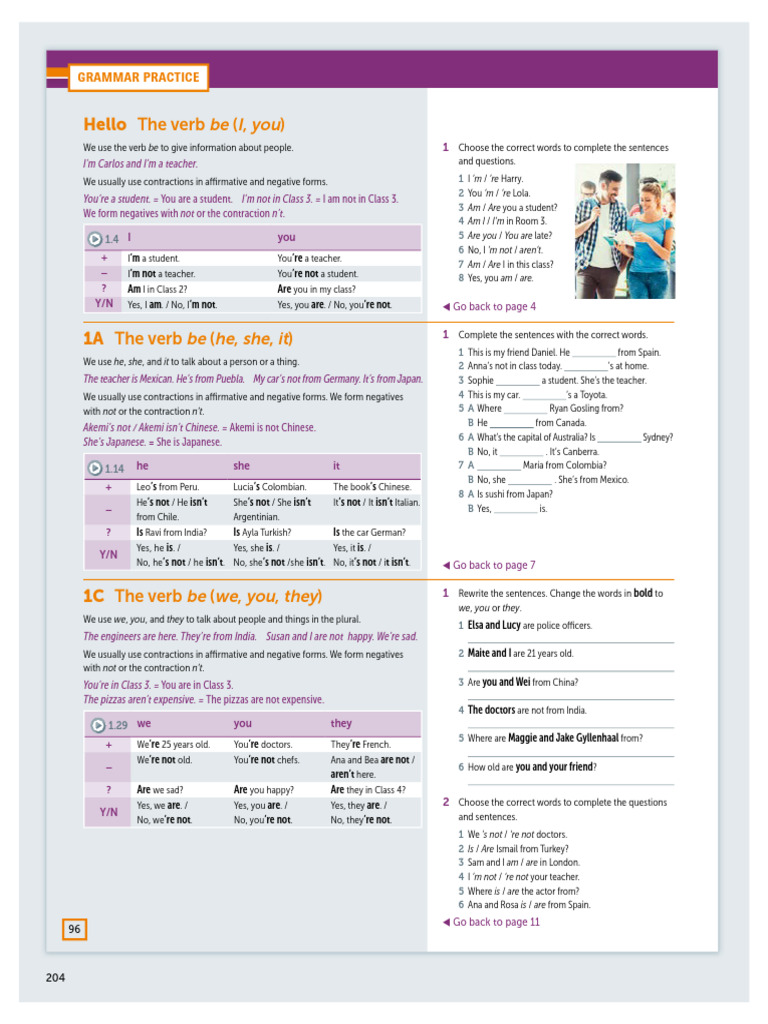 Grammar Practice A1 | PDF | Plural | Noun