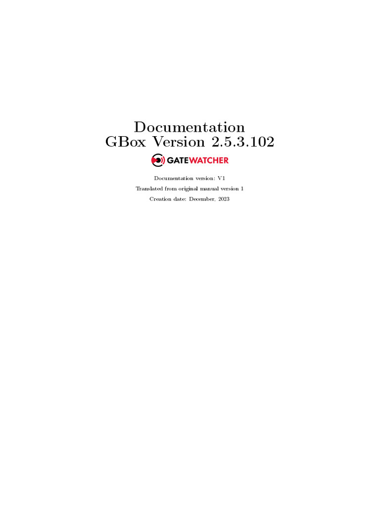 Documentation g Box | Download Free PDF | User Interface | Server (Computing)