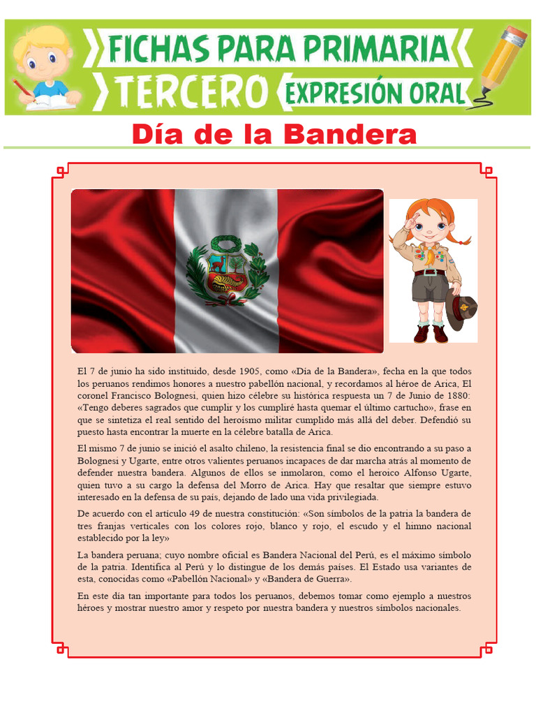 Día de La Bandera para Tercer Grado de Primaria | PDF | Artes del ...