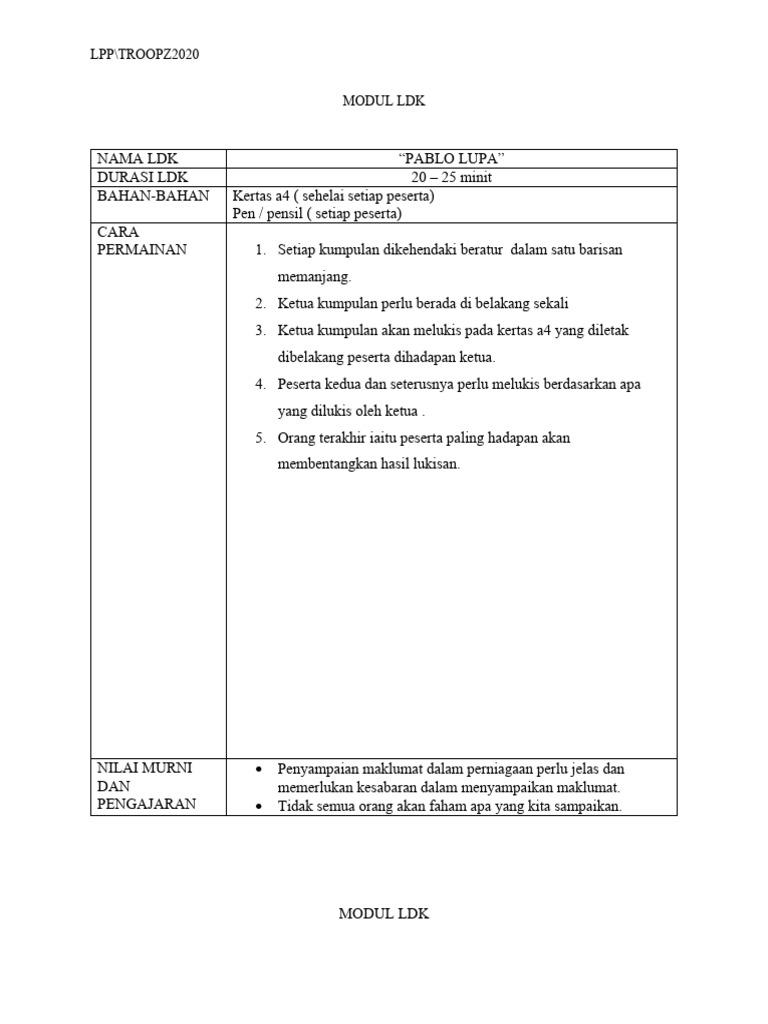 MODUL LDK TROOPZ COMPILE | PDF