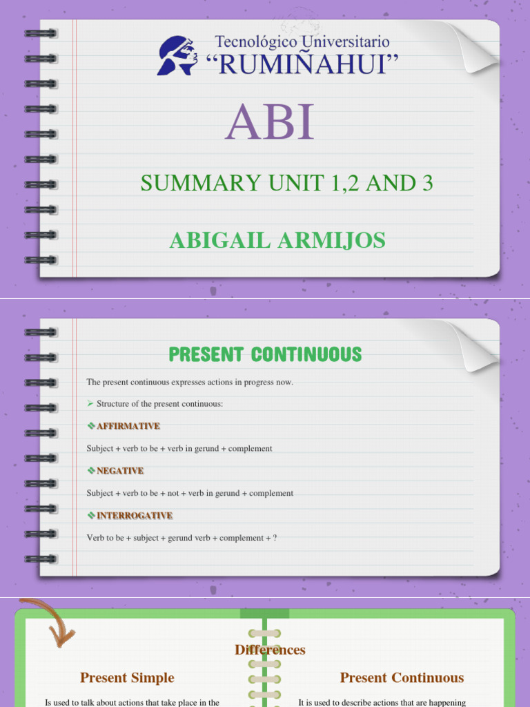 Abi Ingles | PDF | Verb | Grammatical Tense