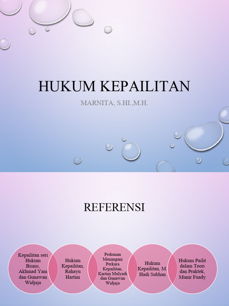 Materi HK Kepailitan 1 | PDF