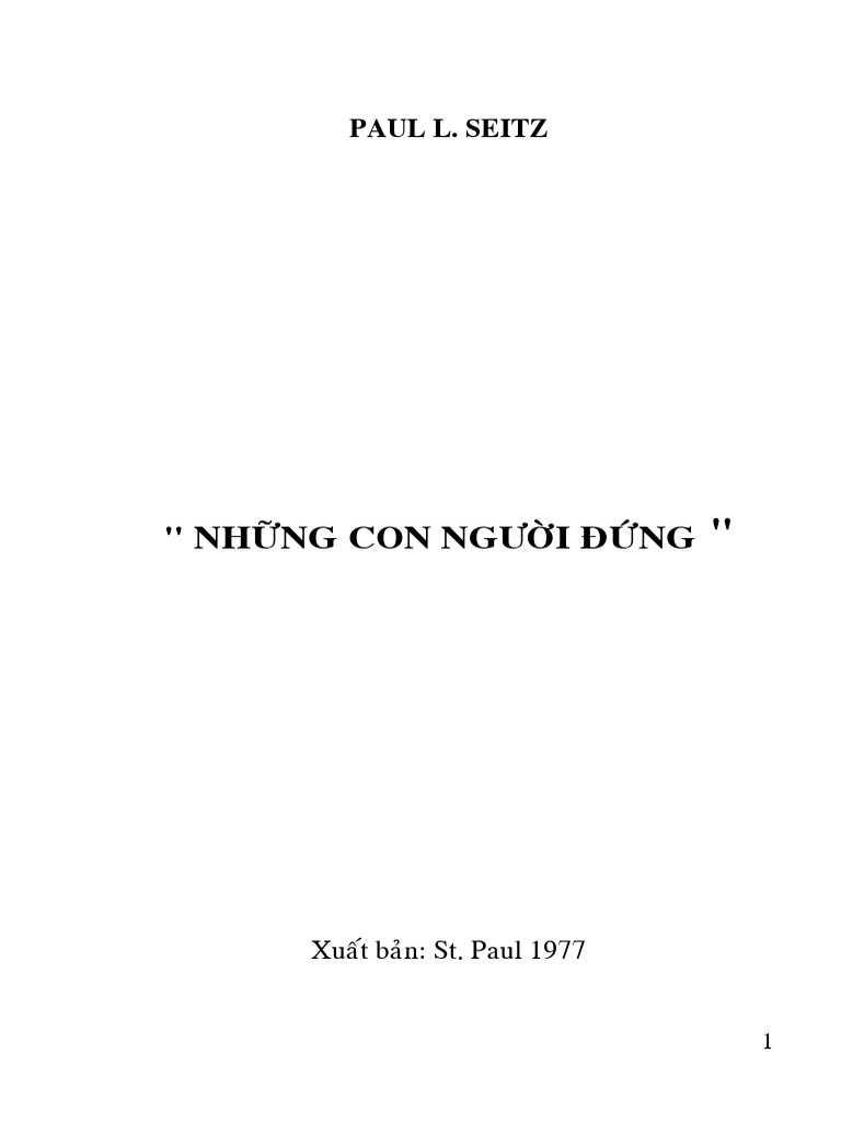 Nhung Con Nguoi Dung - Paul Seitz | PDF