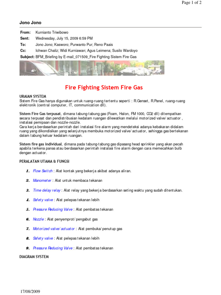 Fire Fighting Sistem Fire Gas | PDF