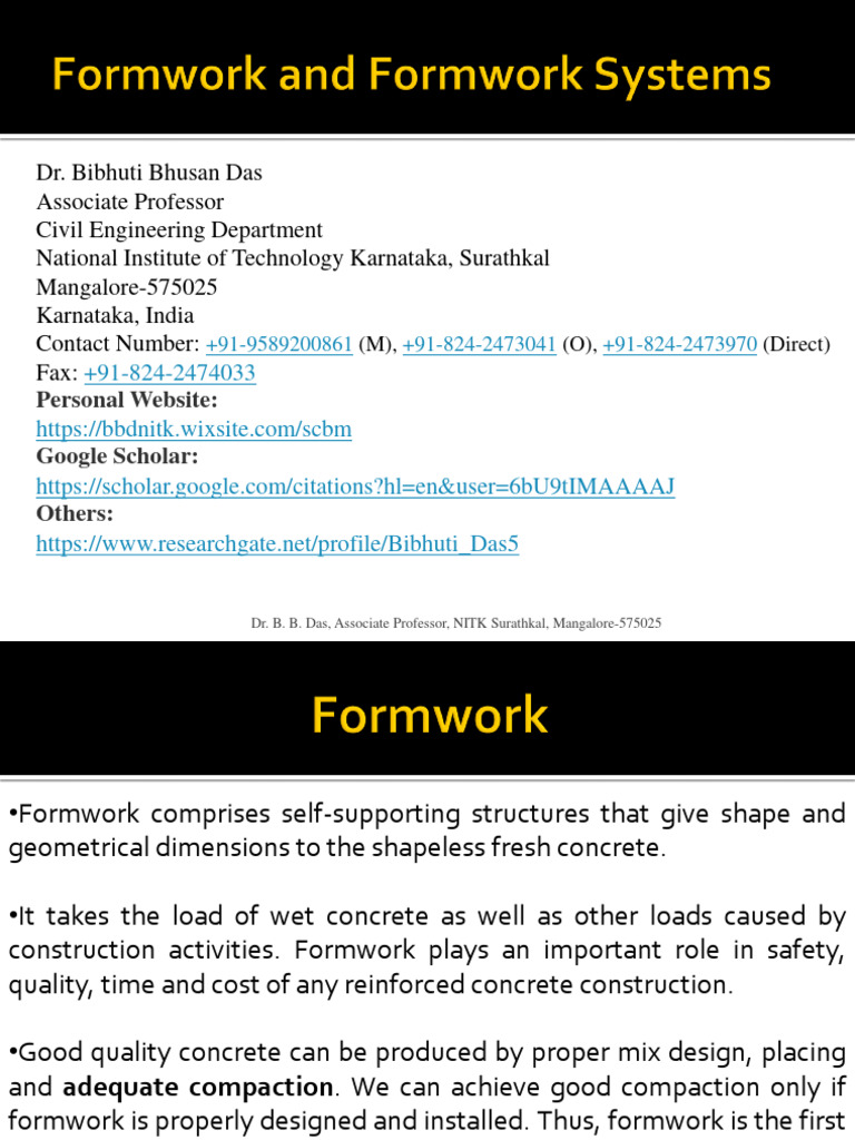 Lecture 2-Formwork | PDF | Concrete | Lumber