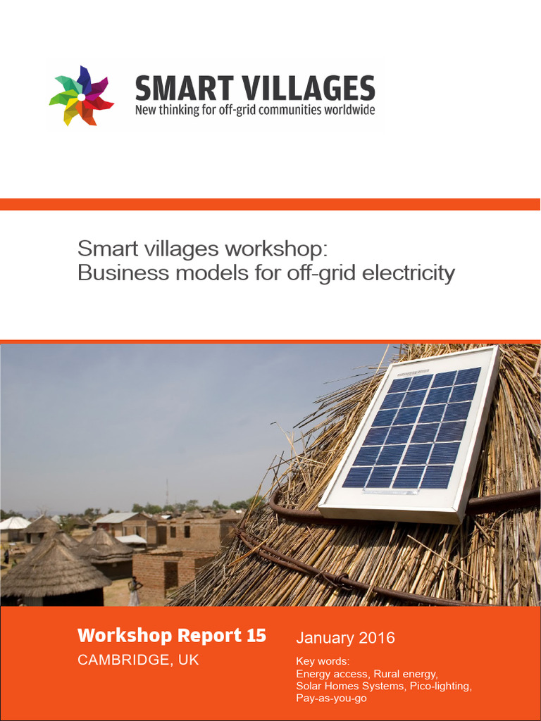 WR15 Smart Villages Forward Look Workshop Business Models | PDF | Off ...