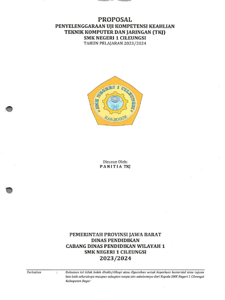 Proposal Ukk TKJ - 0001 | PDF