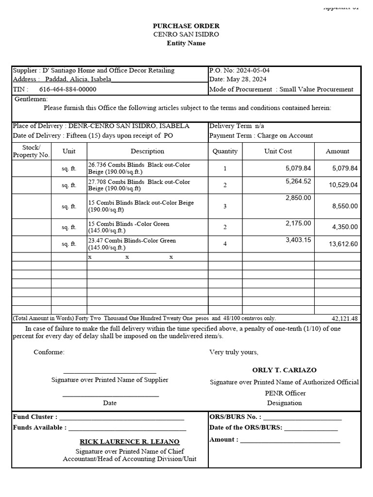 Appendix 61 - PO 1 (5) | PDF | Gas Technologies | Manufactured Goods