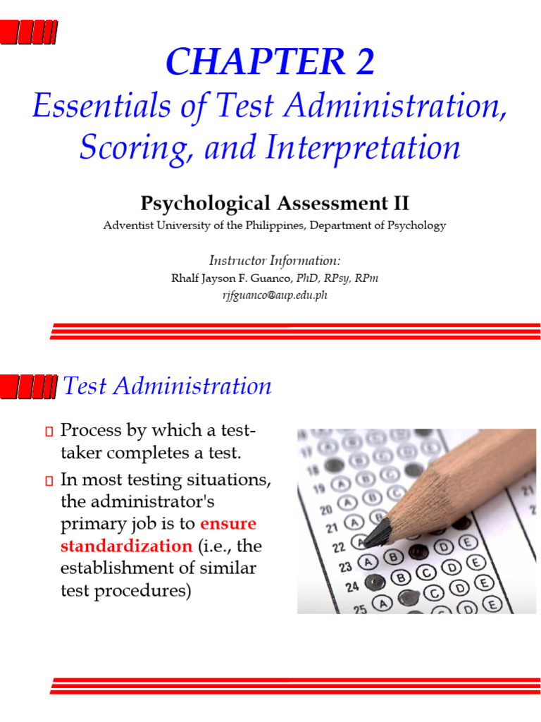 Test Administration and Scoring Essentials | PDF | Accuracy And ...