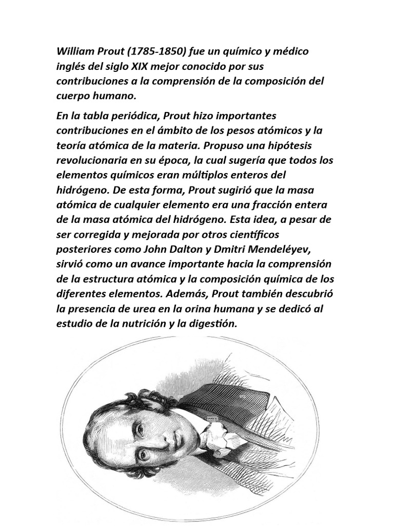 William Prout | PDF | Ciencias sociales | Historia