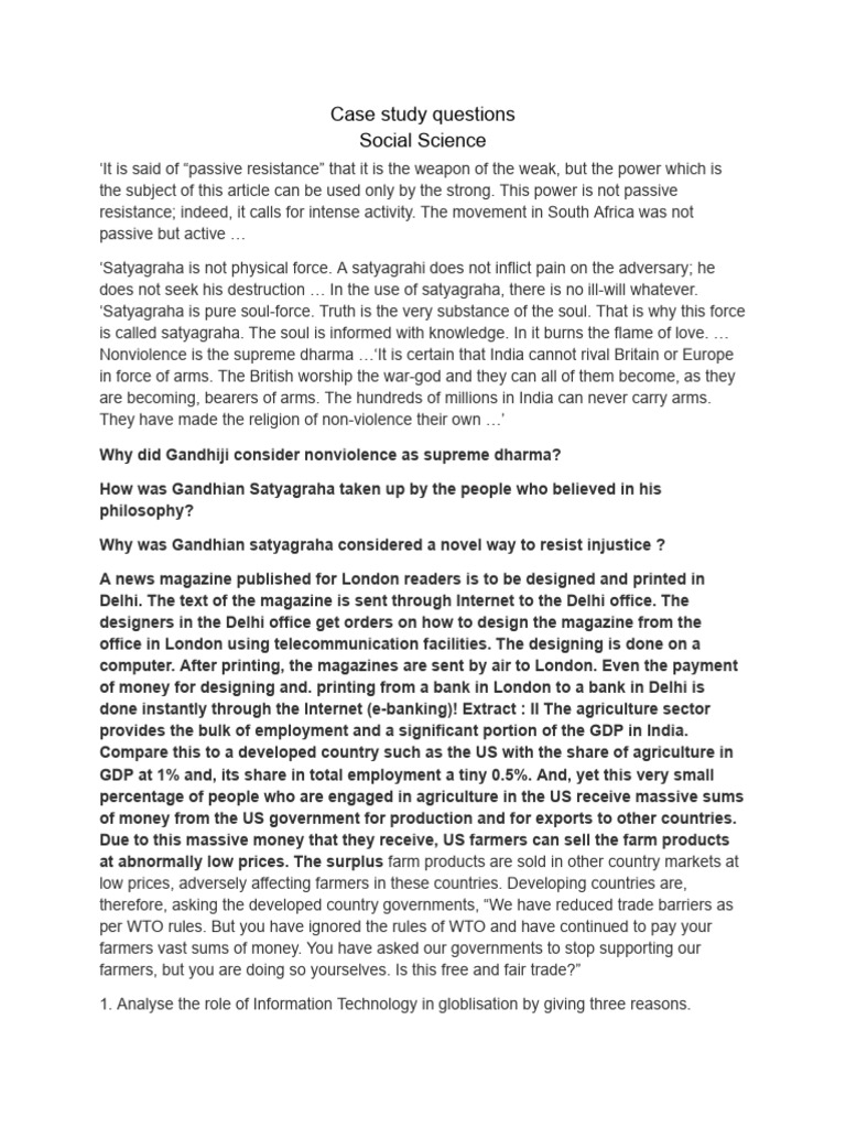 Case Study Questions SSC Class 10 Cbse Boards | PDF | Ford Motor ...