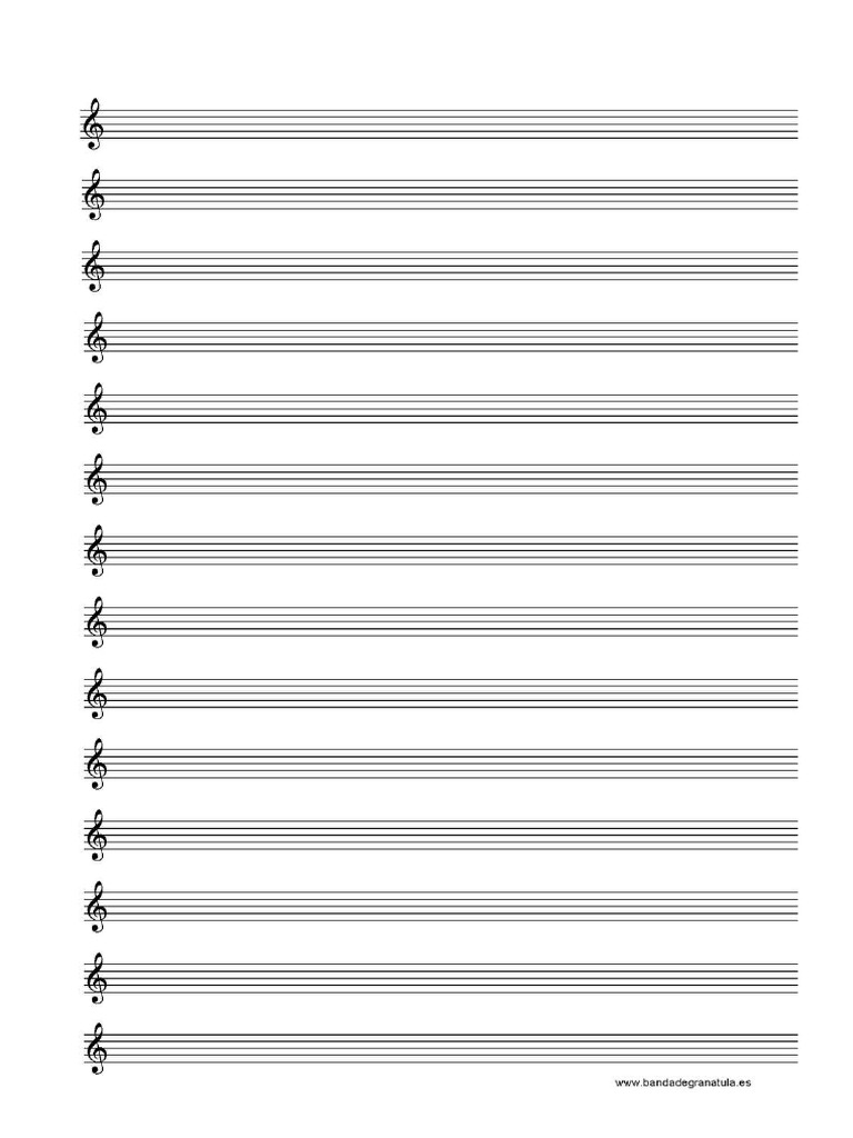 Folha de Partitura Musical Modelo 1 | PDF