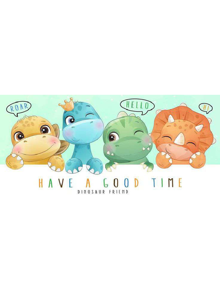 Cute Dinosaur Friends Clipart With Watercolor Illustration - Etsy | PDF