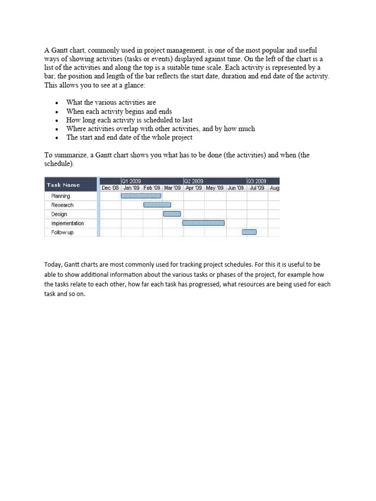 A Gantt chart | Download Free PDF | Scheduling (Production Processes) | Computing