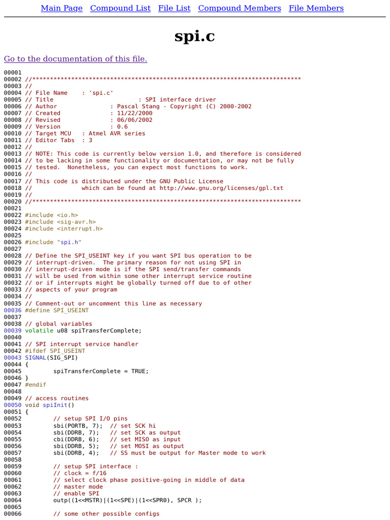 Spi.c Source File | Download Free PDF | Source Code | Software