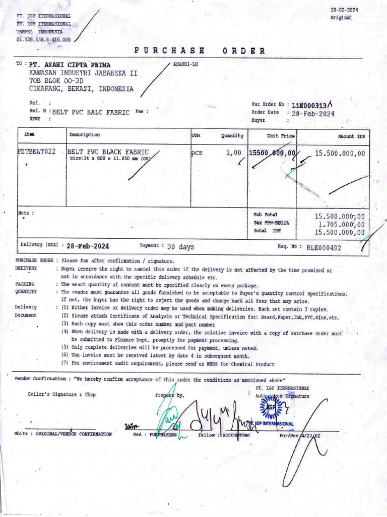 Asahi Cipta Prima L1e000313 | PDF