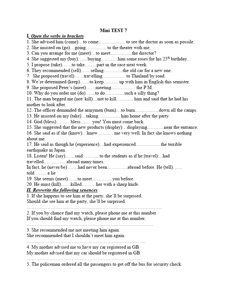 Mini Test 7 Pdf