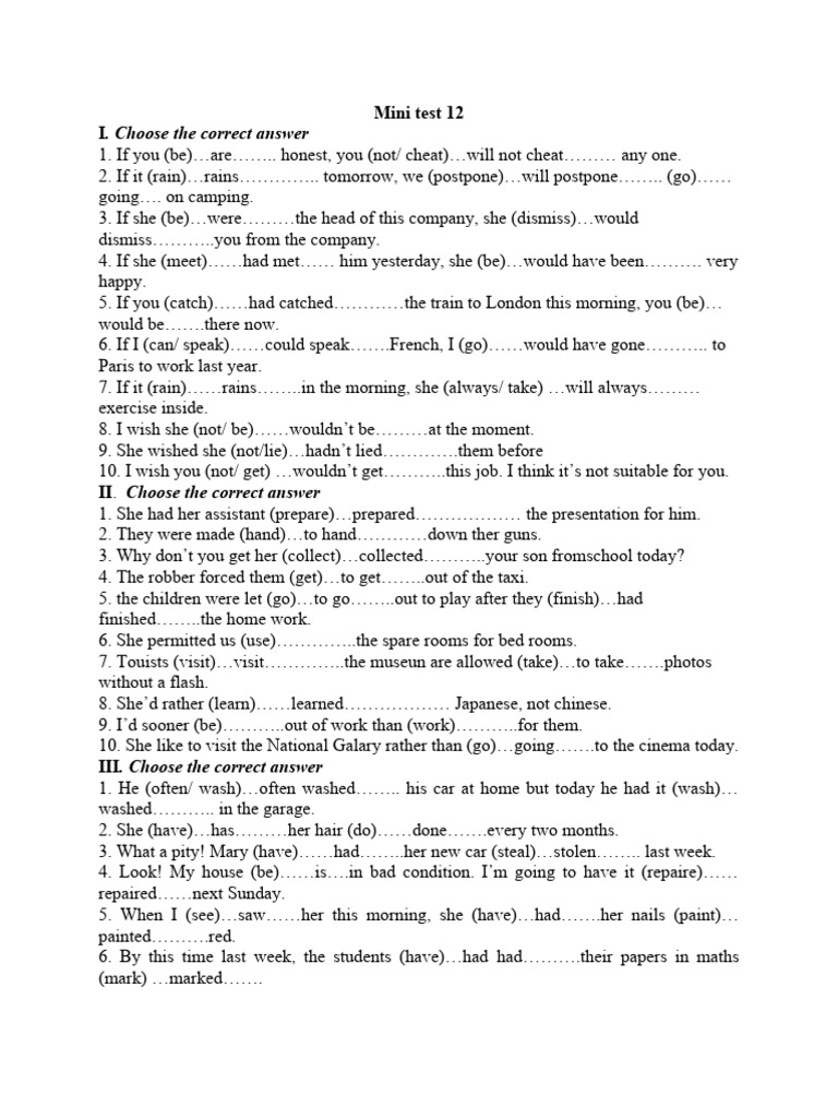 Mini Test 12 Pdf