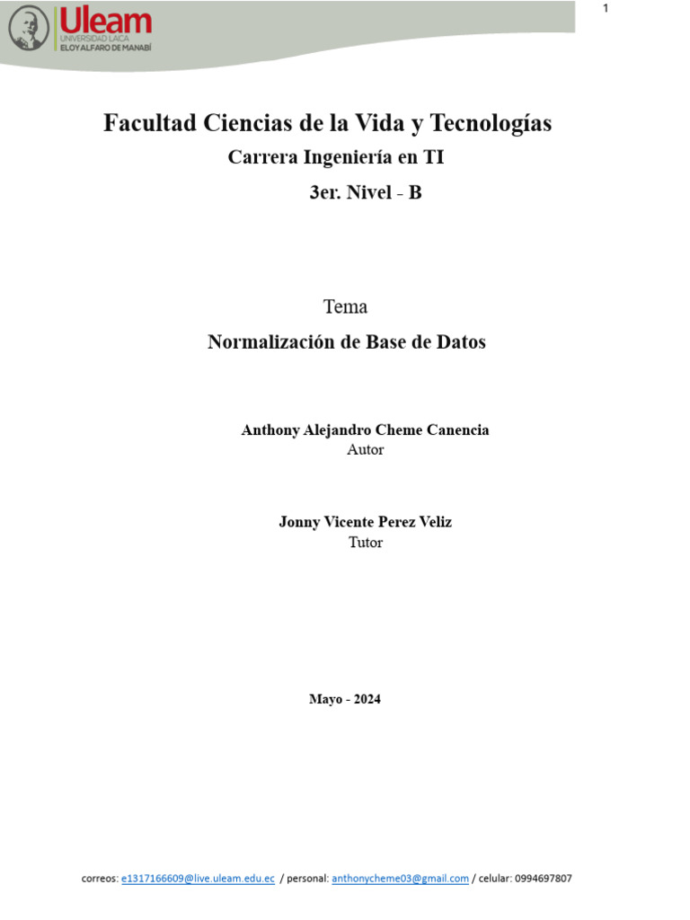 Traea de Normalizacion | PDF | Business | Gestión de datos