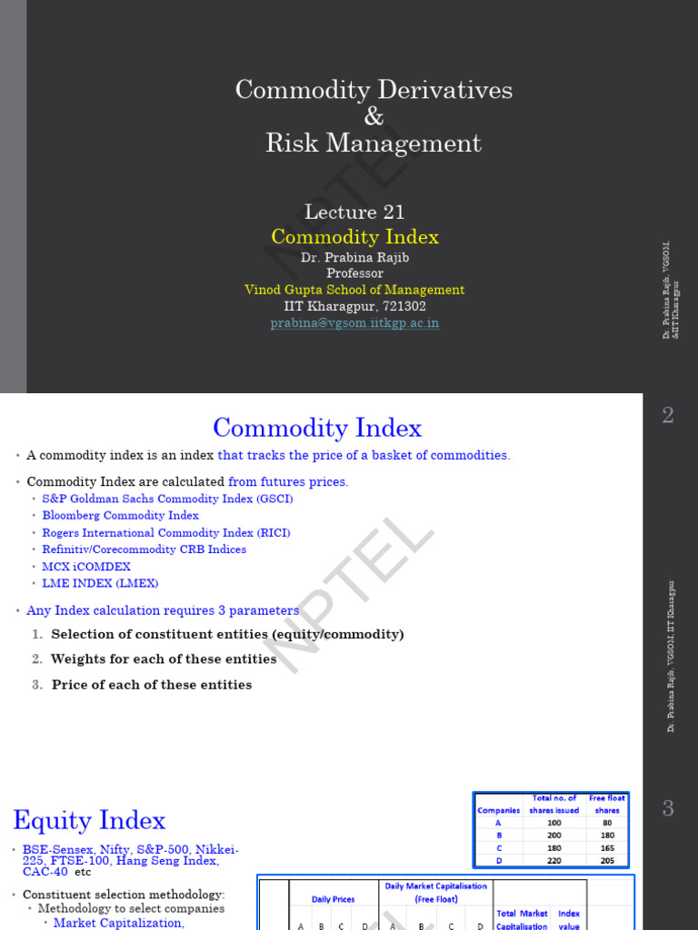 Understanding Commodity Index Fundamentals | PDF | Futures Contract ...