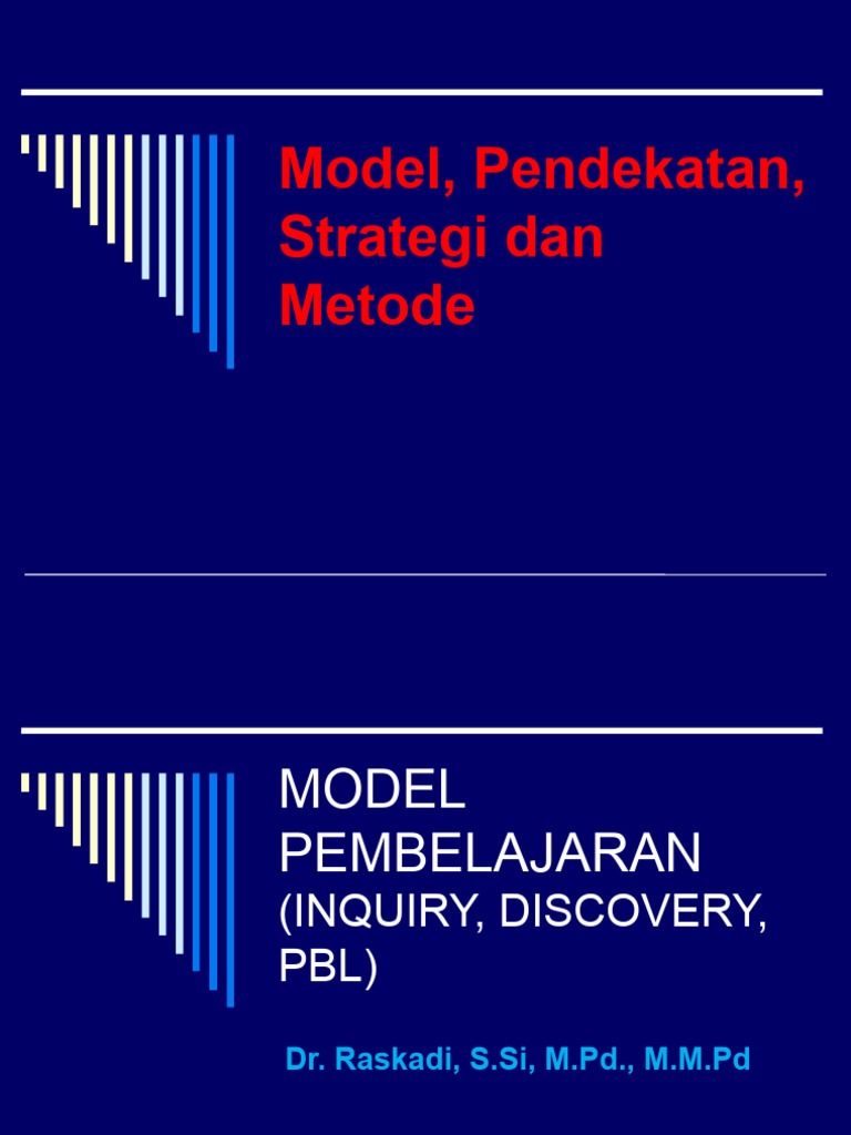 2.a. Model-Model Pembelajaran Pendekatan, Strategi Dan Metode | PDF | Karier & Perkembangan ...