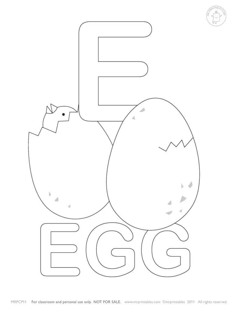 Mrprintables Alphabet Coloring English Upper e | PDF
