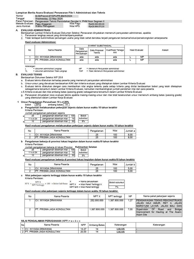 Hasil Evatek Divider | PDF