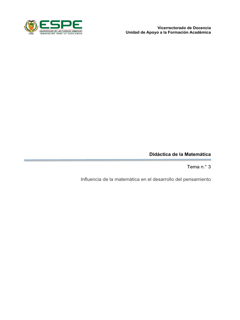 Tema_3 Mate | PDF | Pensamiento | Aprendizaje