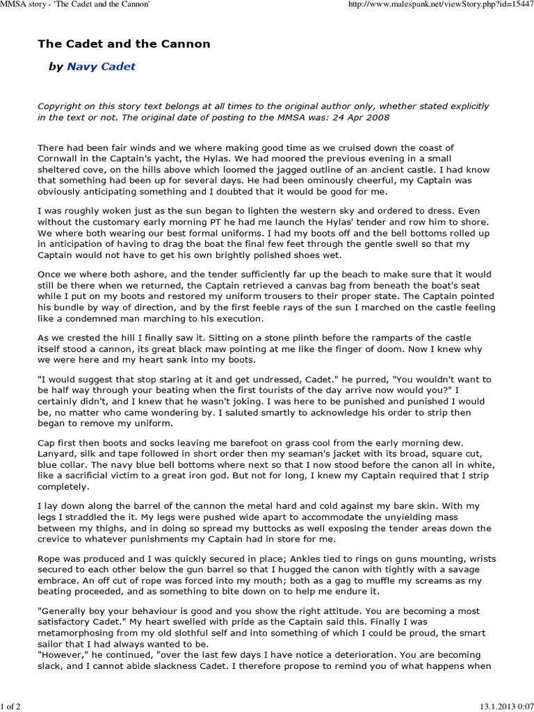 MMSA Story - 'The Cadet and The Cannon' | PDF