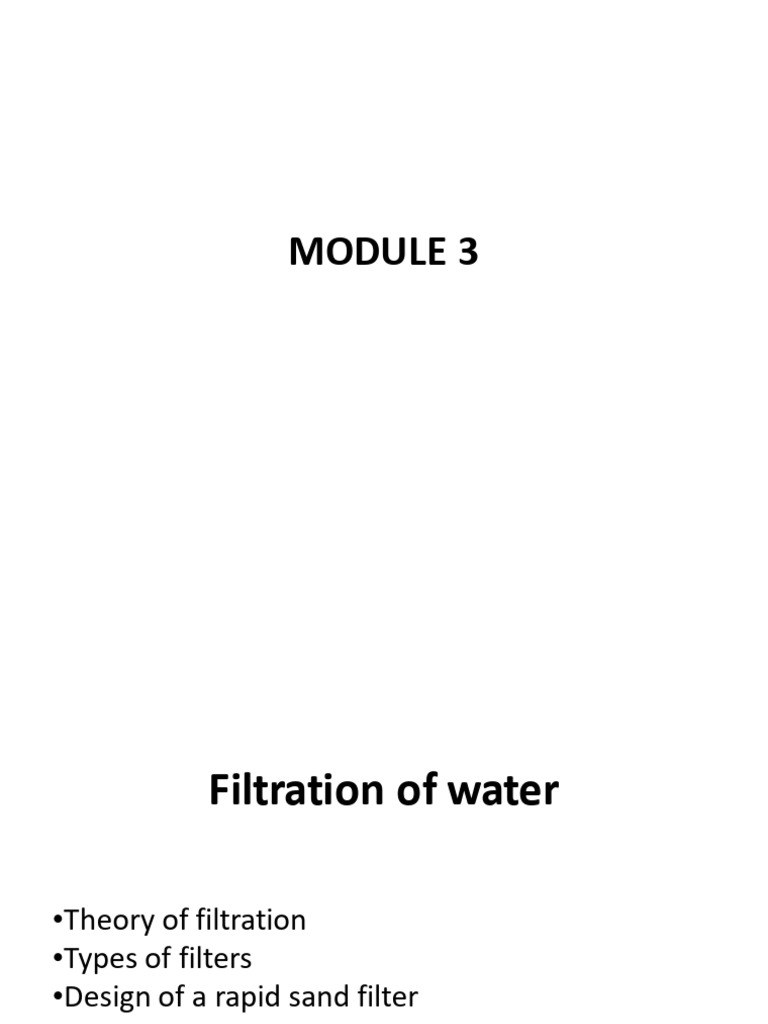 Module 3 | PDF | Filtration | Applied And Interdisciplinary Physics