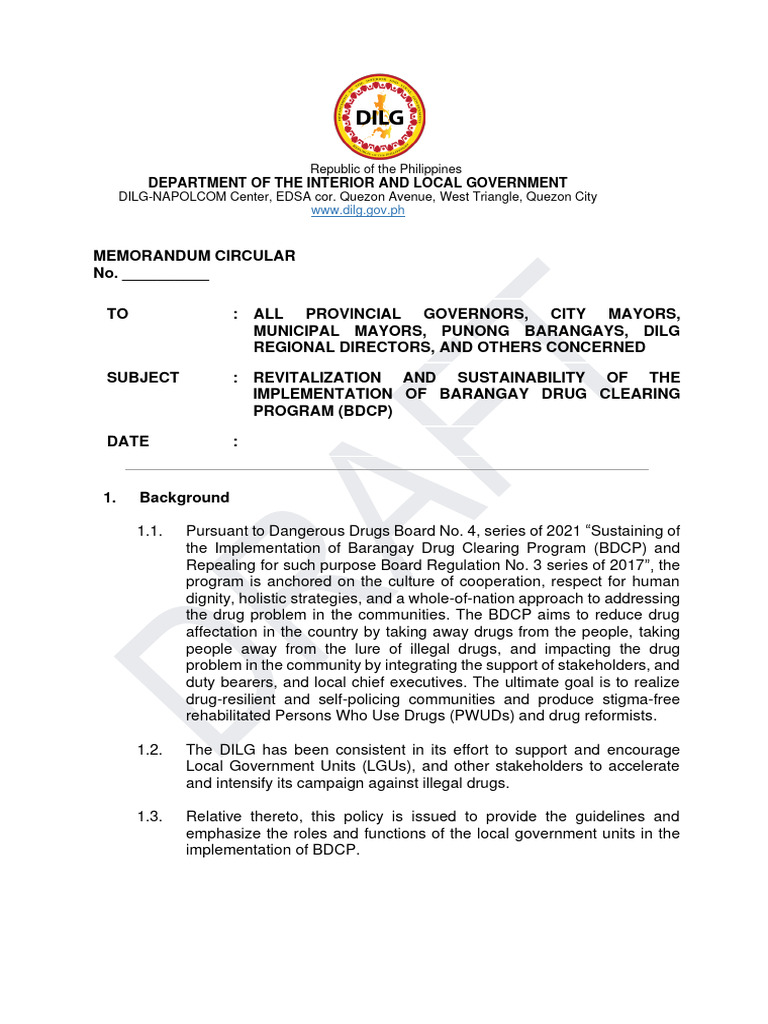 Draft 9 - With Nboo - Pdea - DDB - Regional Office - Barangay Drug ...
