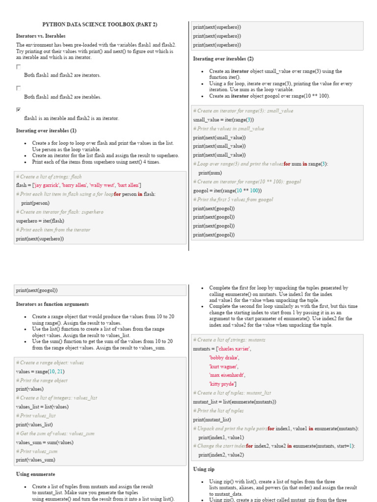Python Data Science Toolbox | PDF | Computer Programming | Software ... Python Data Science Toolbox | PDF | Computer Programming | Software ...