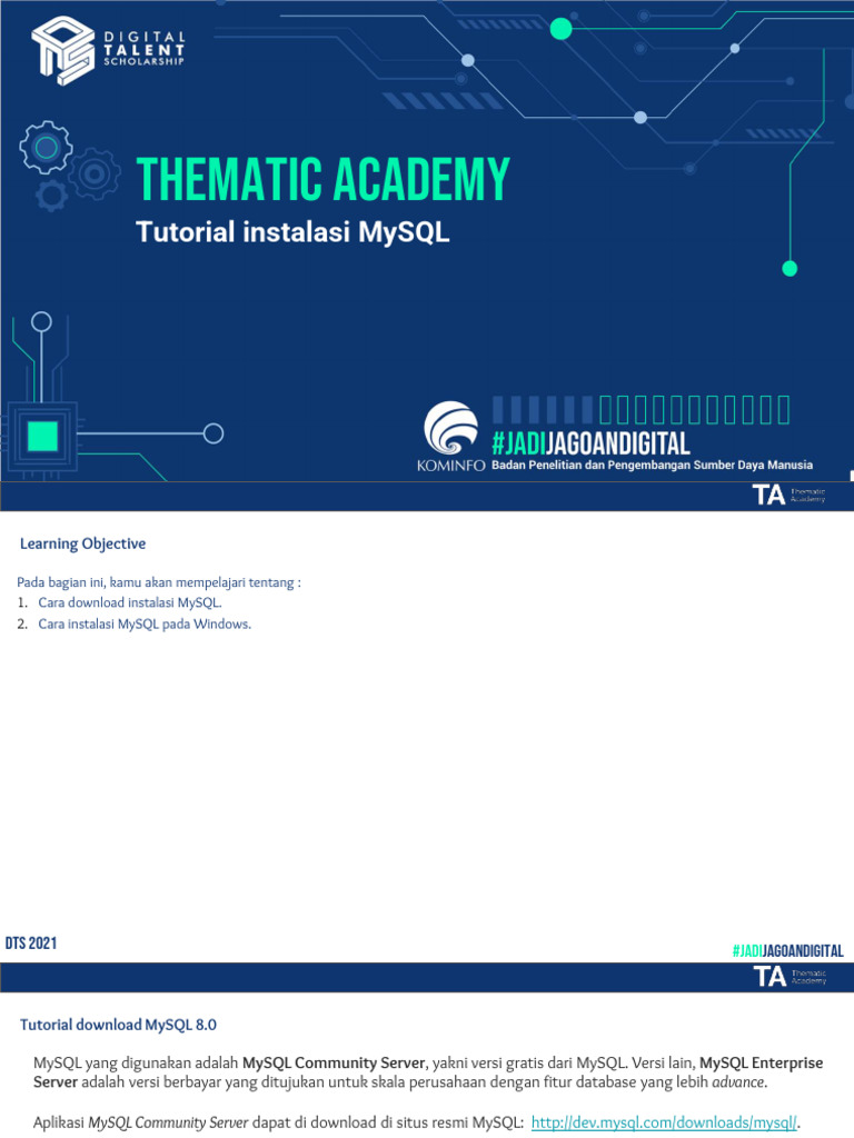 Tutorial Instalasi MySQL - TA | PDF