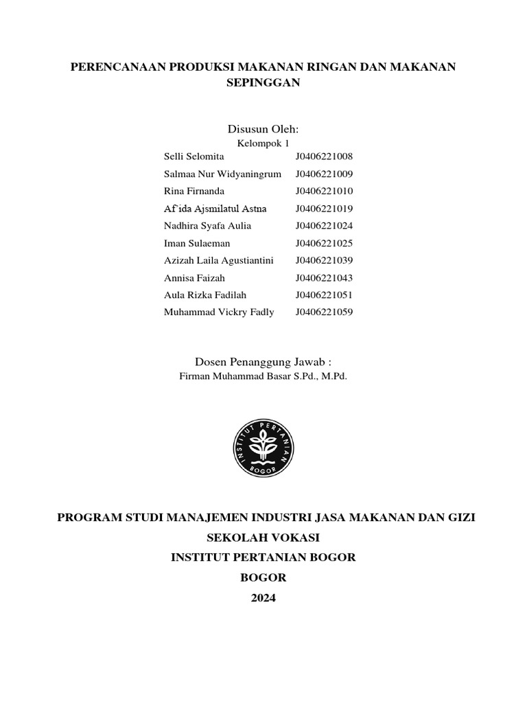 Perencanaan Kelompok 1 - Revisi | PDF