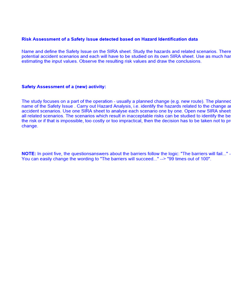 Risk Assessment of A Safety Issue Detected Based On Hazard ...