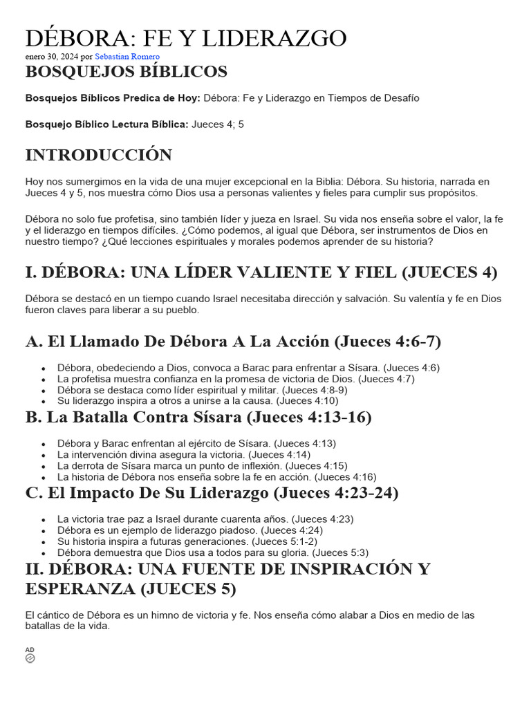 DÉBORA | PDF | Creencia religiosa y doctrina