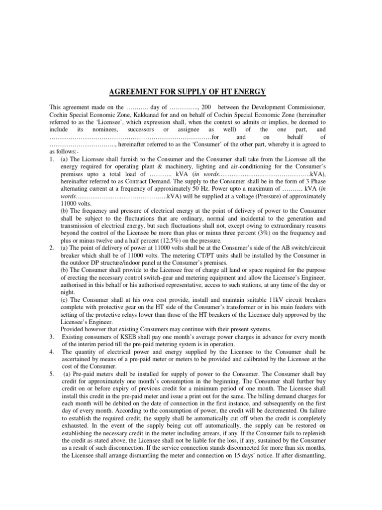 HT Agreement | PDF | Payments | Credit