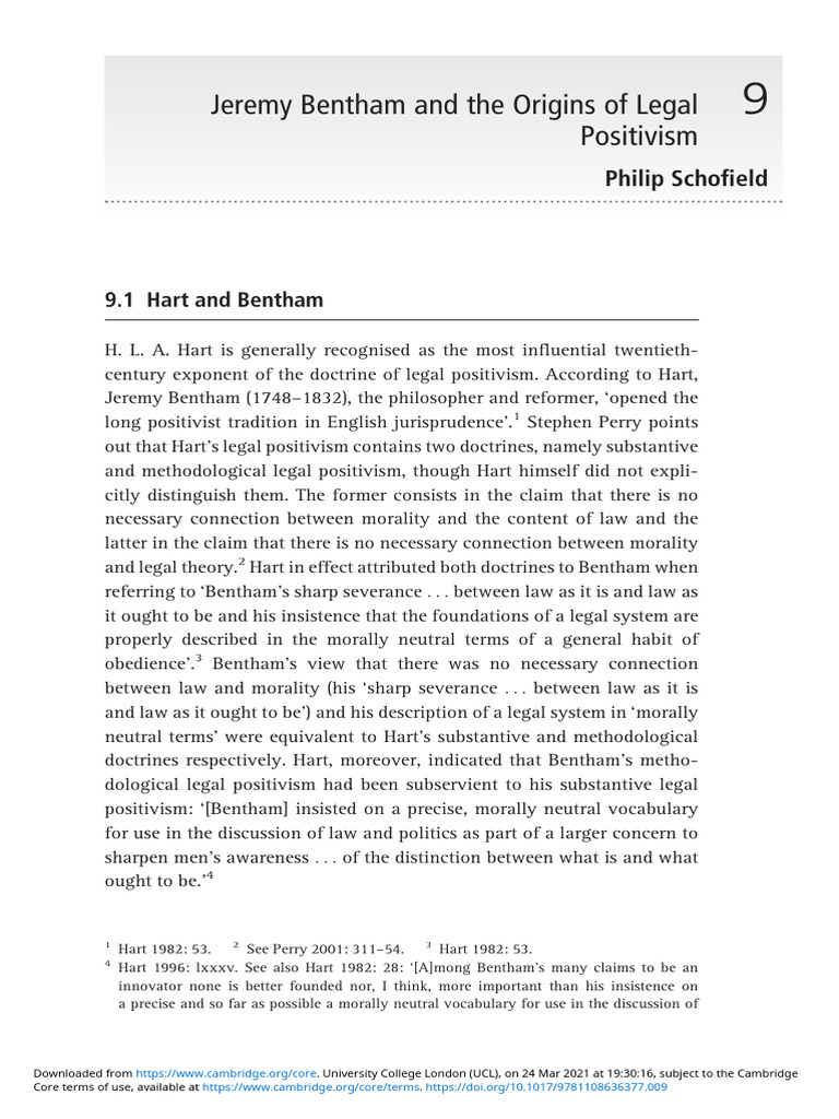 Bentham's Legal Positivism Explained | PDF | Jurisprudence | Idea